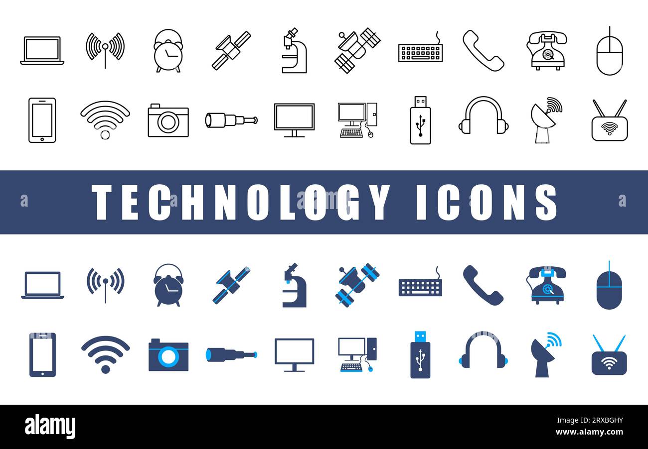 Technology icon set Stock Vector Image & Art - Alamy Technology icon set Stock Vector Image & Art - Alamy