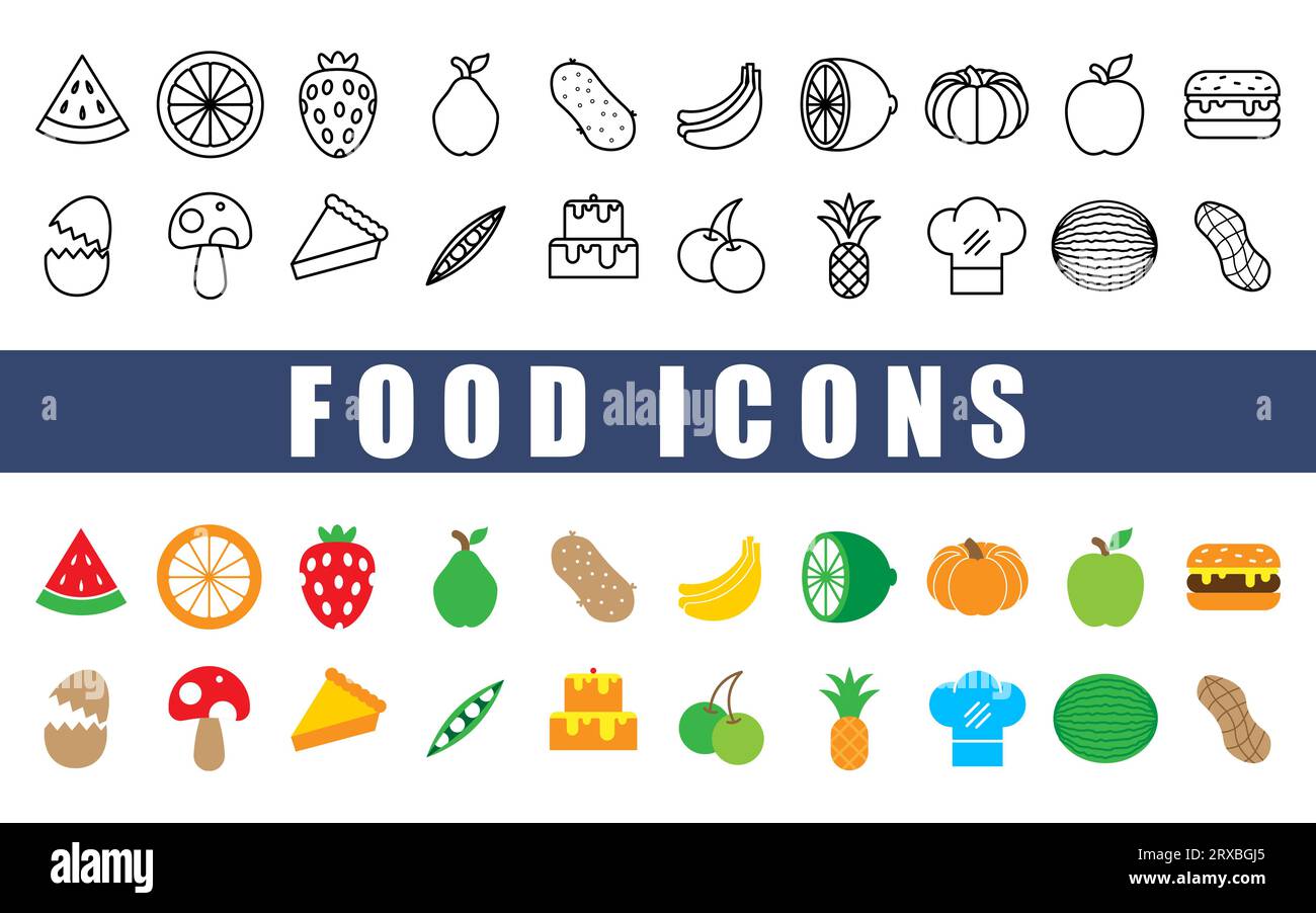 Food cutlery icon outline Stock Vector Images - Alamy