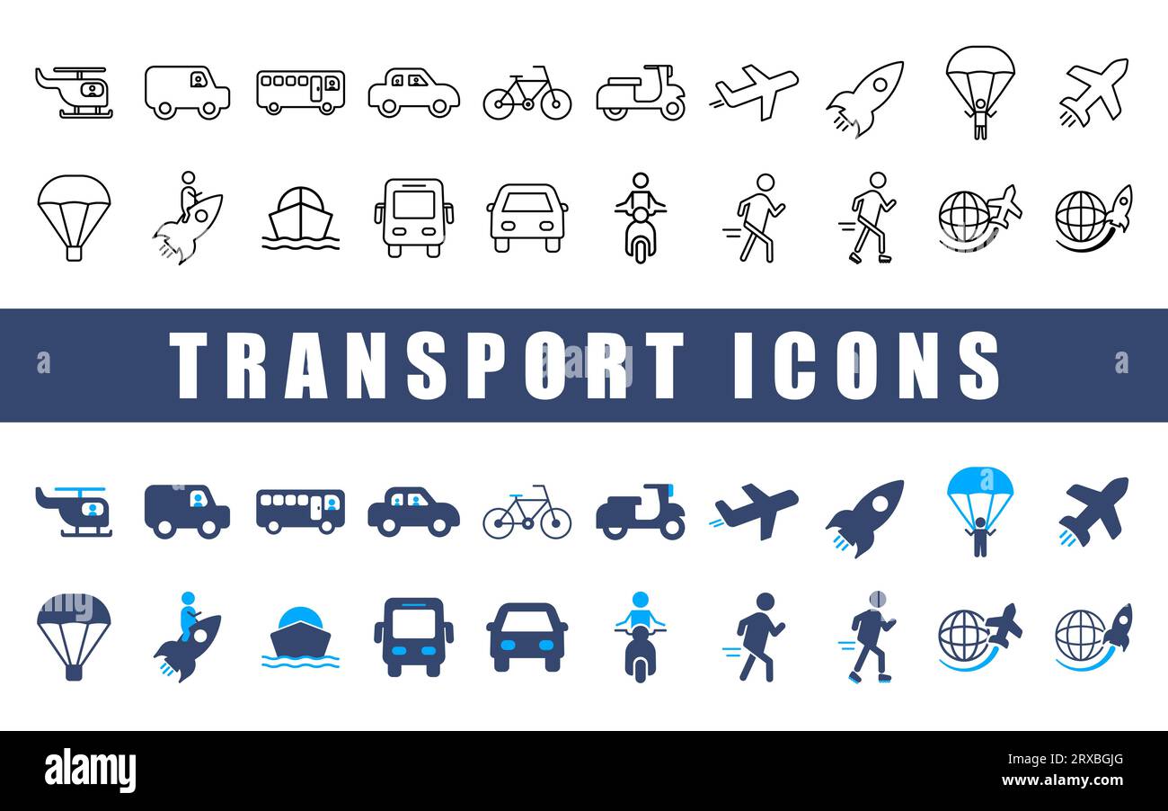 Transport icon set Stock Vector Image & Art - Alamy