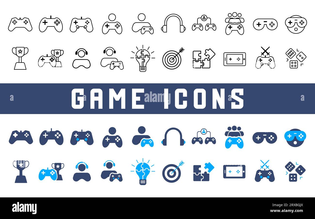 Game icon set Stock Vector Image & Art - Alamy