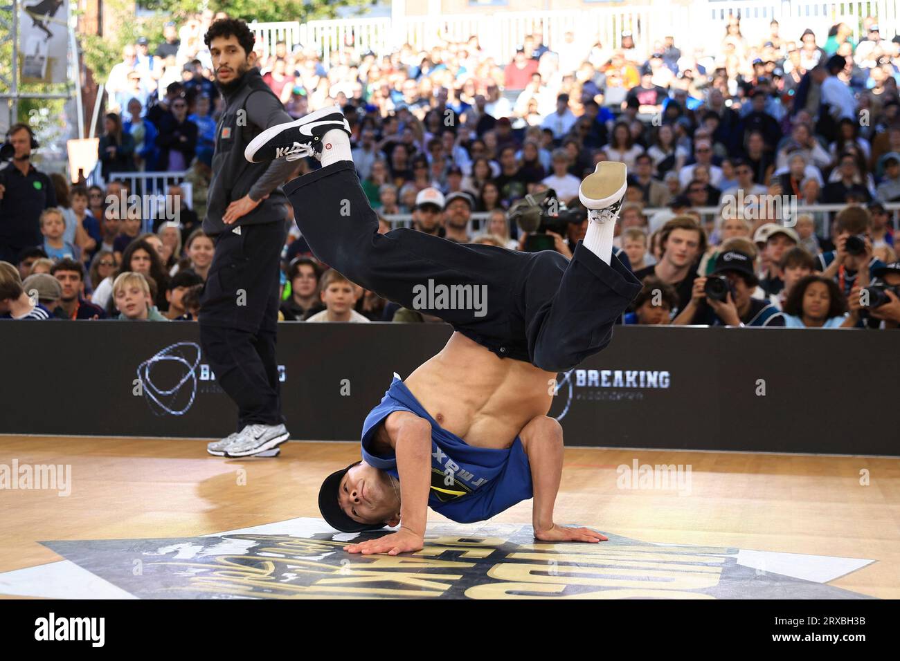 Shigeyuki Nakarai (Shigekix) of Japan performs during 1 on 1 B-boys TOP ...