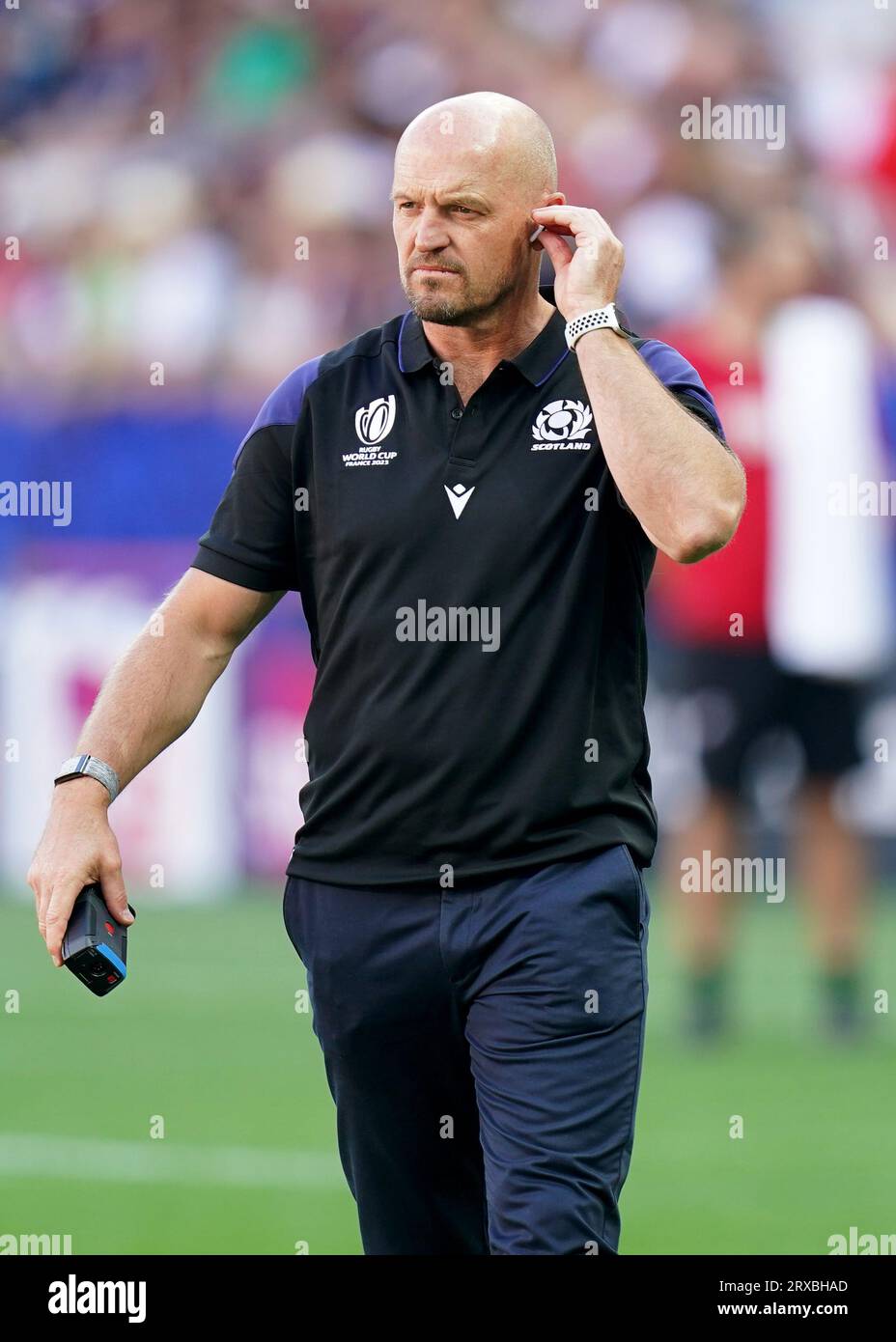 Scotland Head Coach, Gregor Townsend, looks on ahead of the Rugby World ...