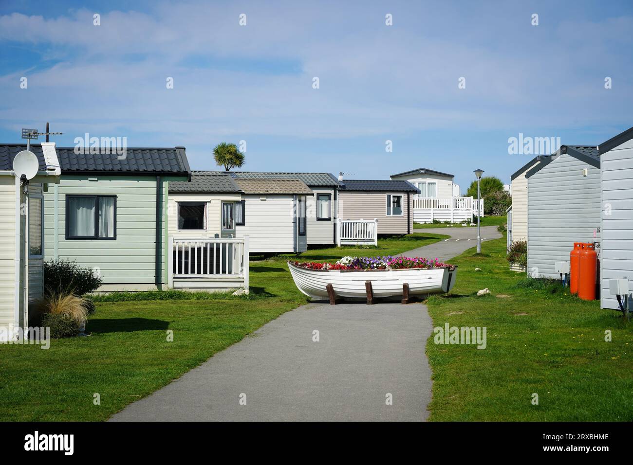 Luxury static caravans hi-res stock photography and images - Alamy
