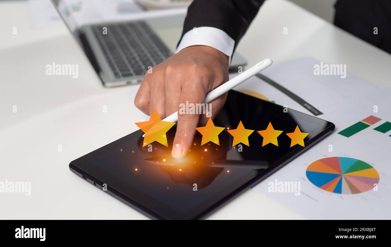Customer Satisfaction Survey concept, service experience rating online ...