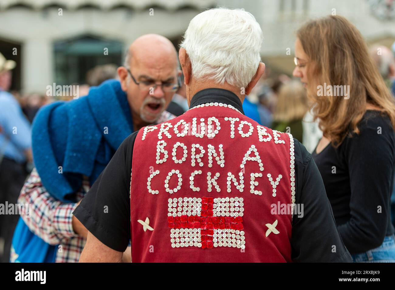 London, UK. 24 September 2023. A participant in their traditional ...