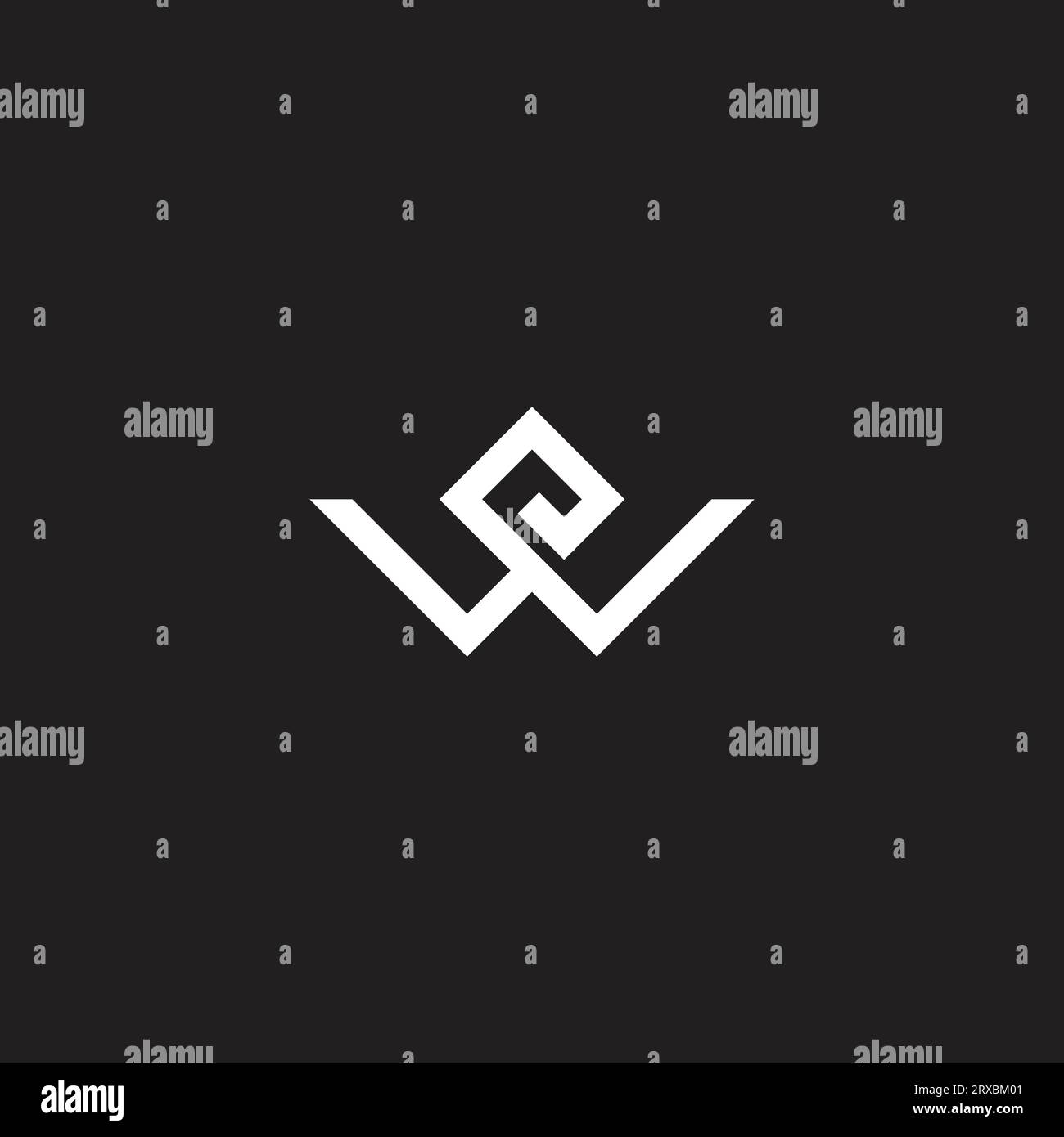 letter we simple lines geometric logo vector Stock Vector Image & Art ...