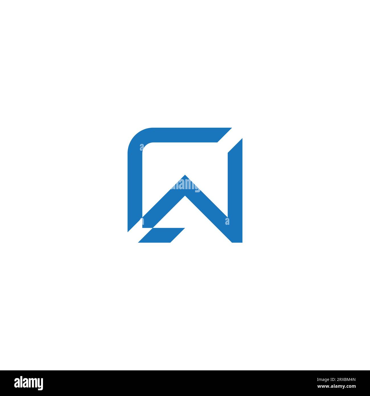 letter cw abstract simple geometric arrow logo vector Stock Vector ...