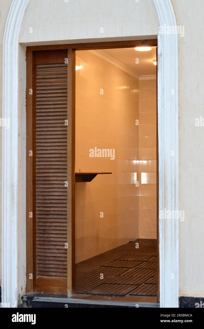 Ablution area beside the mosque, Wudu or ablution the Islamic procedure ...