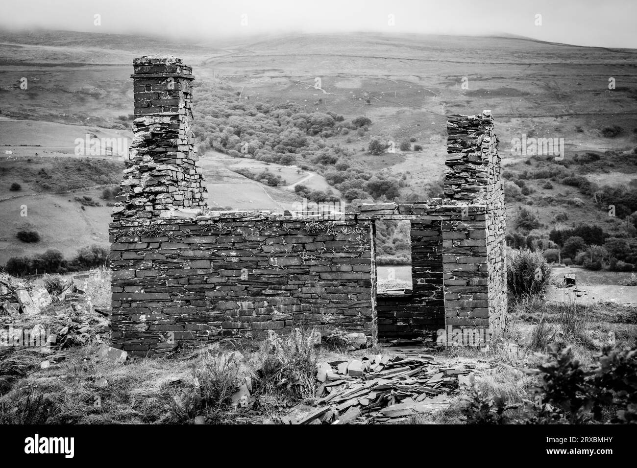 Views of Dorothea Slate Quarry, situated near the villages of Nantlle ...
