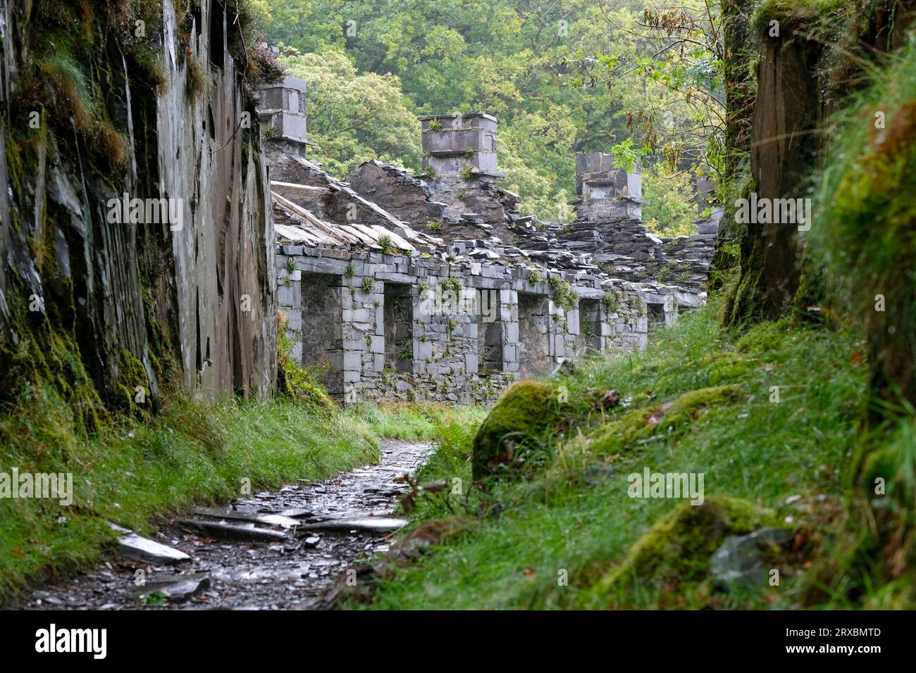Anglesey Barracks, former quarrymen's homes at Dinorwic Slate Quarry ...