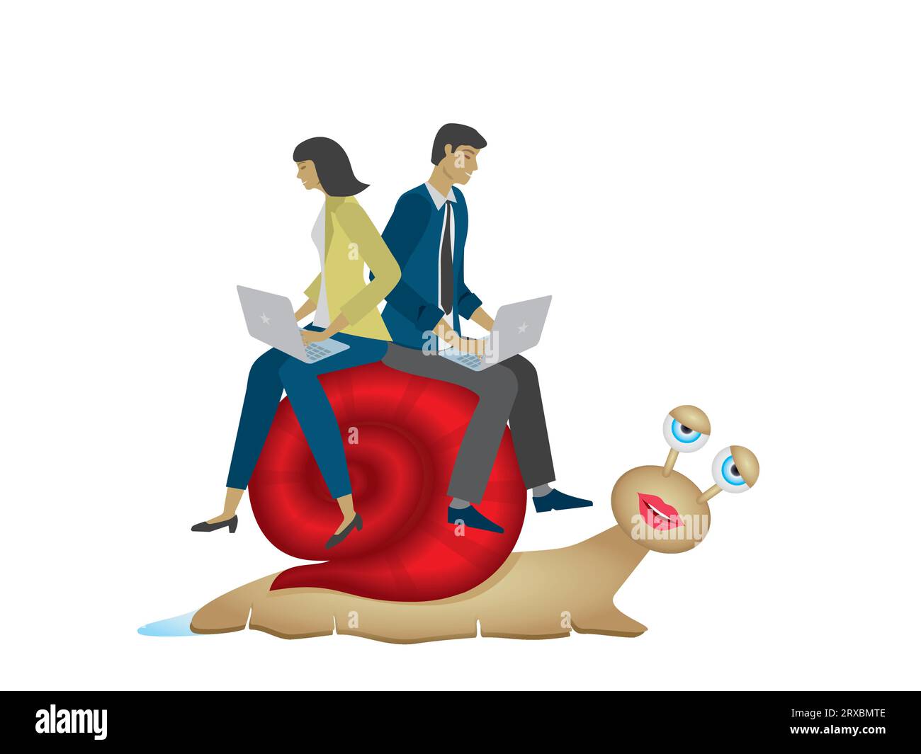 Cartoon slow computer hi-res stock photography and images - Alamy