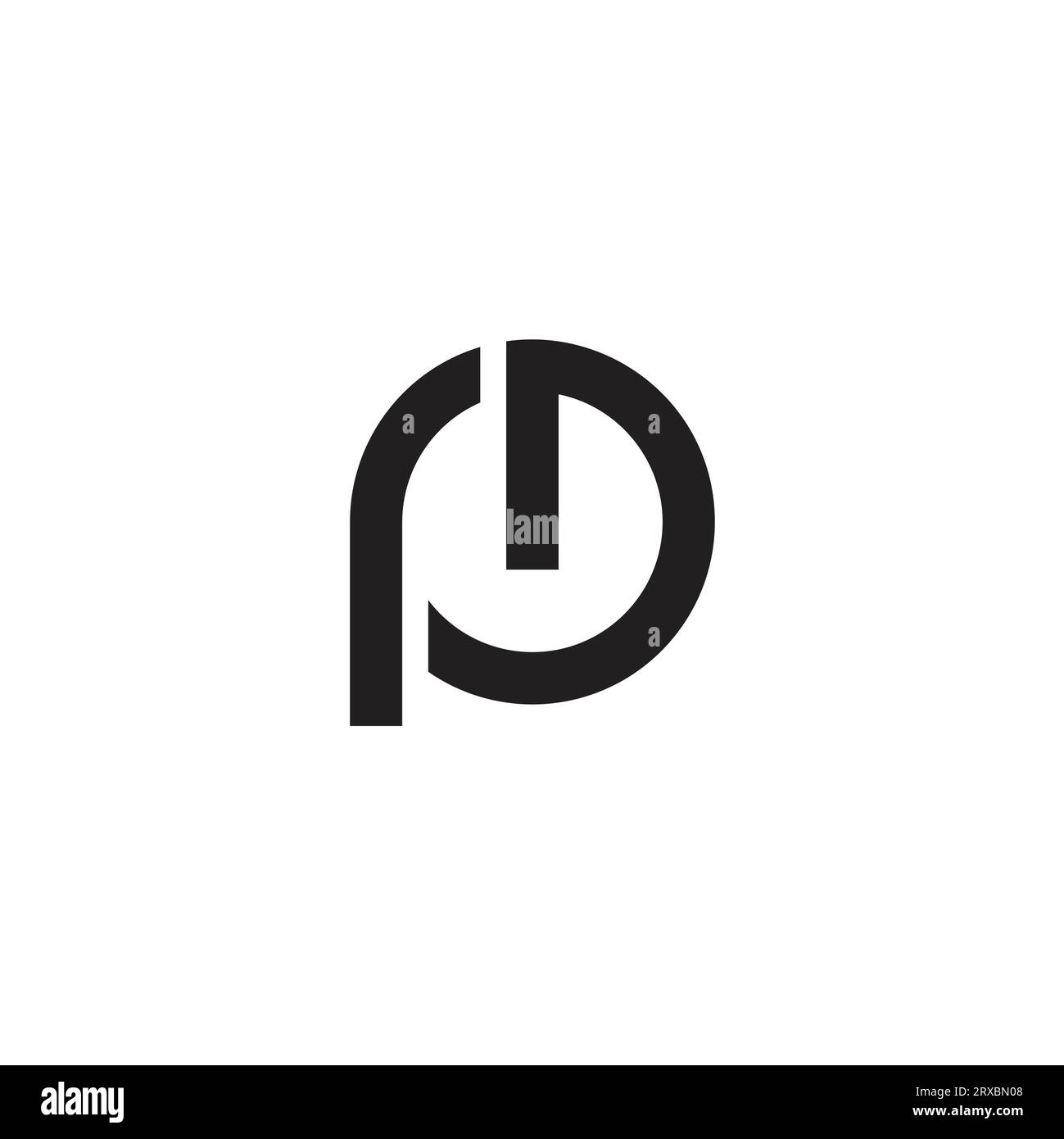 letter pd simple geometric line logo vector Stock Vector Image & Art ...