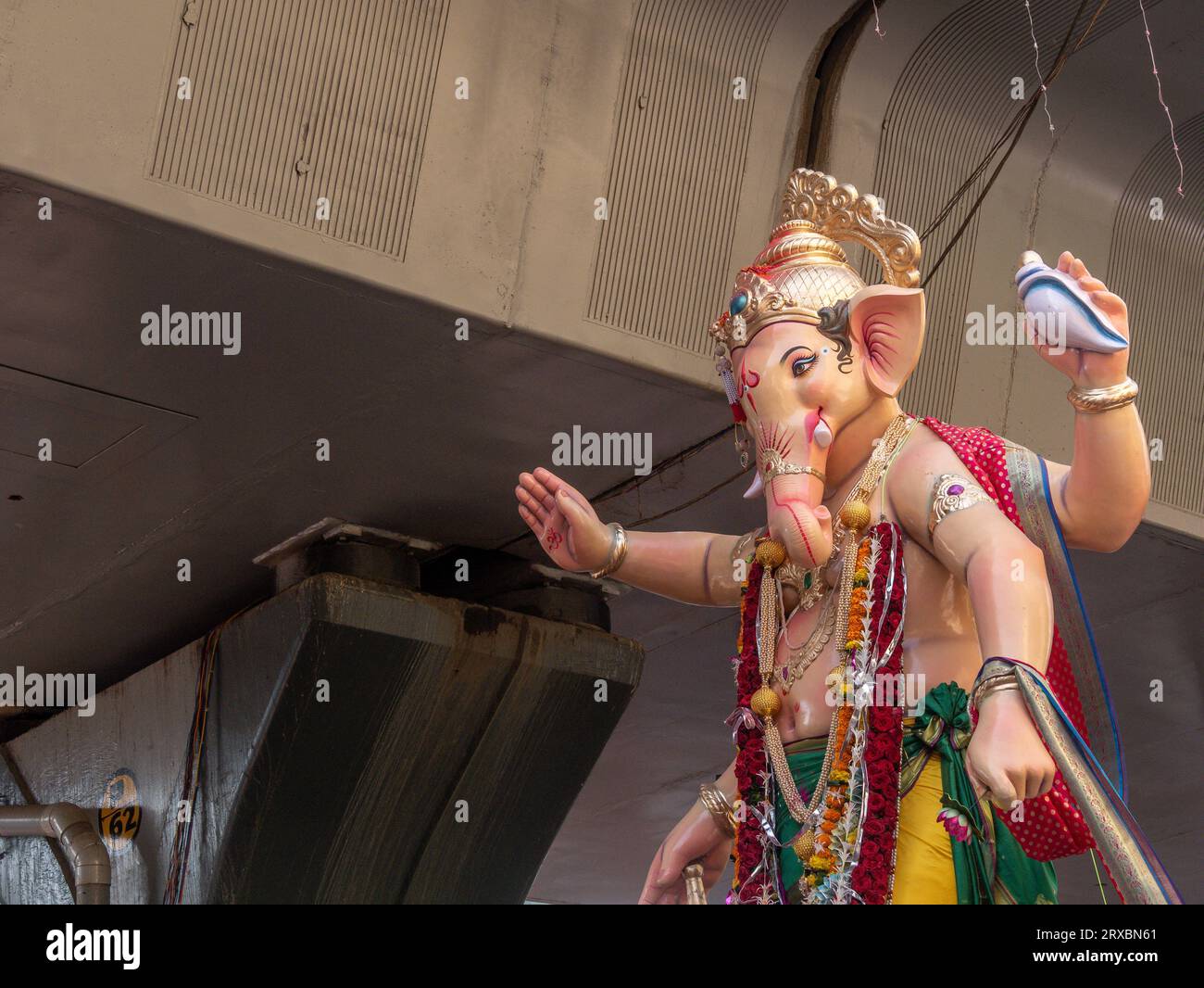 Big statues of Lord Ganesha during Ganesh Visarjan which marks the end ...