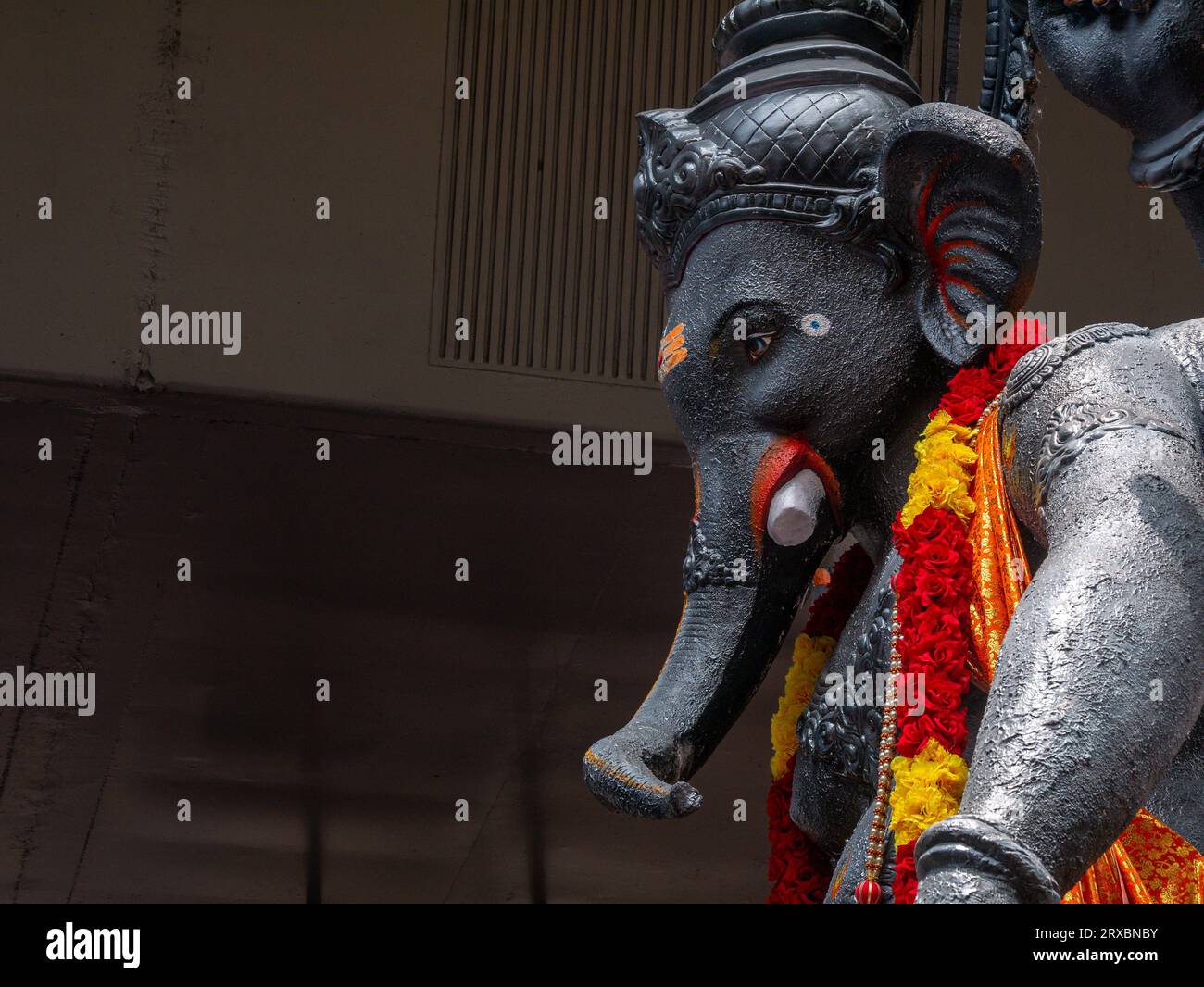 Big statues of Lord Ganesha during Ganesh Visarjan which marks the end ...