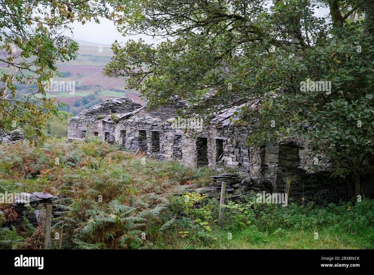 Views of Dorothea Slate Quarry, situated near the villages of Nantlle ...