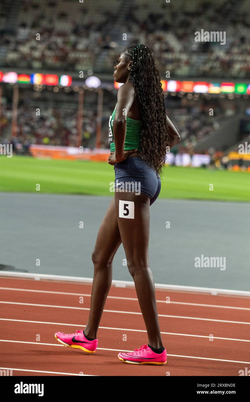 Rhasidat Adeleke of Ireland competing in the 400m semi-finals at the ...