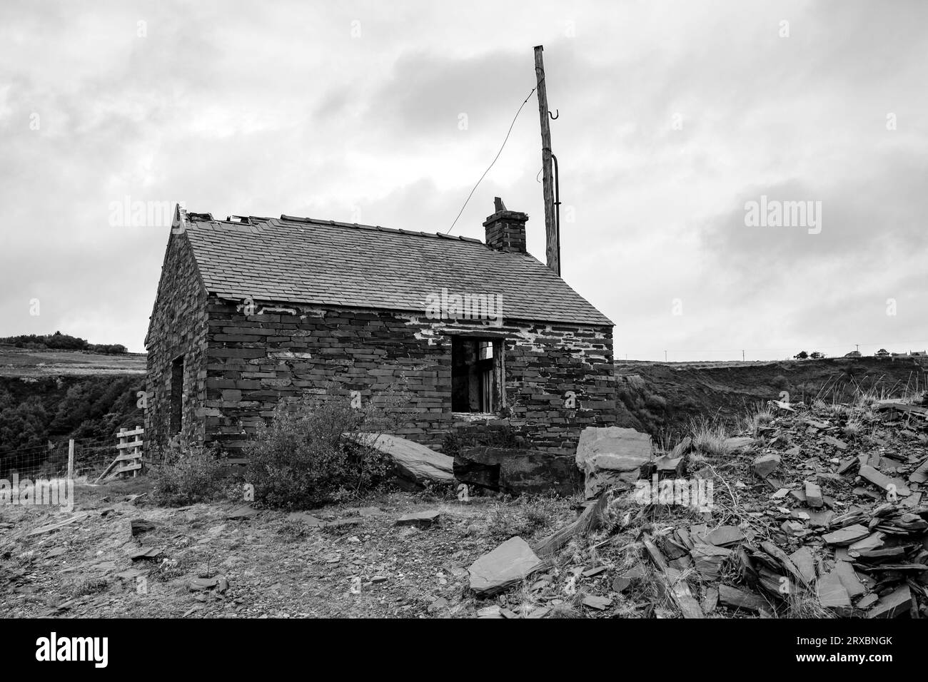 Views of Dorothea Slate Quarry, situated near the villages of Nantlle ...