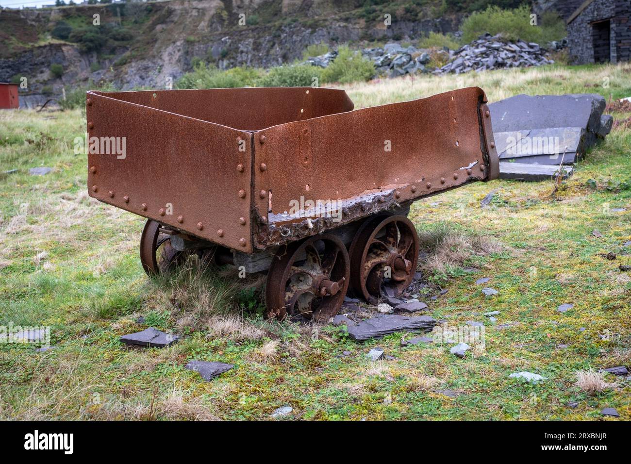 Views of Dorothea Slate Quarry, situated near the villages of Nantlle ...