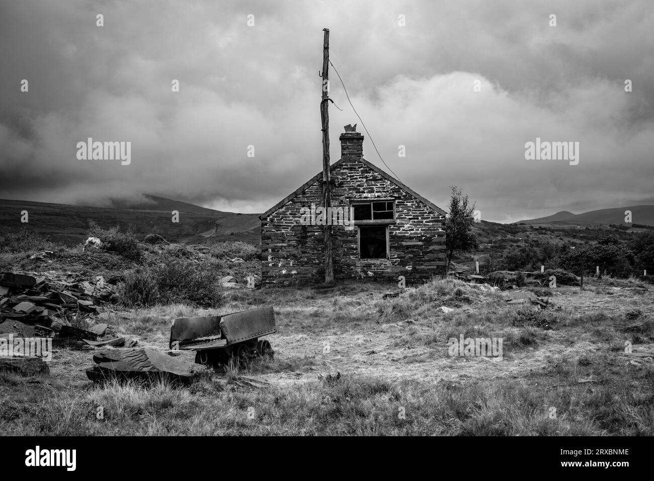 Views of Dorothea Slate Quarry, situated near the villages of Nantlle ...