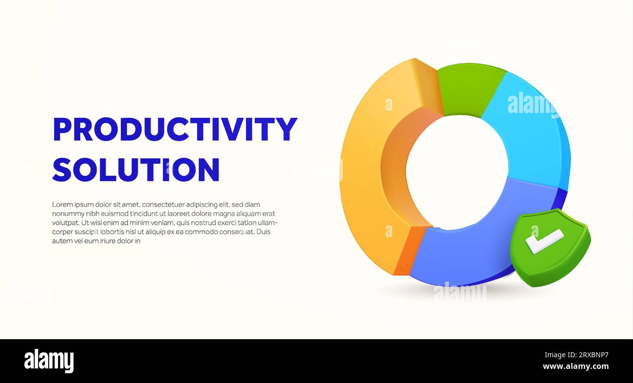 Financial business analysis service banner template with donut chart ...