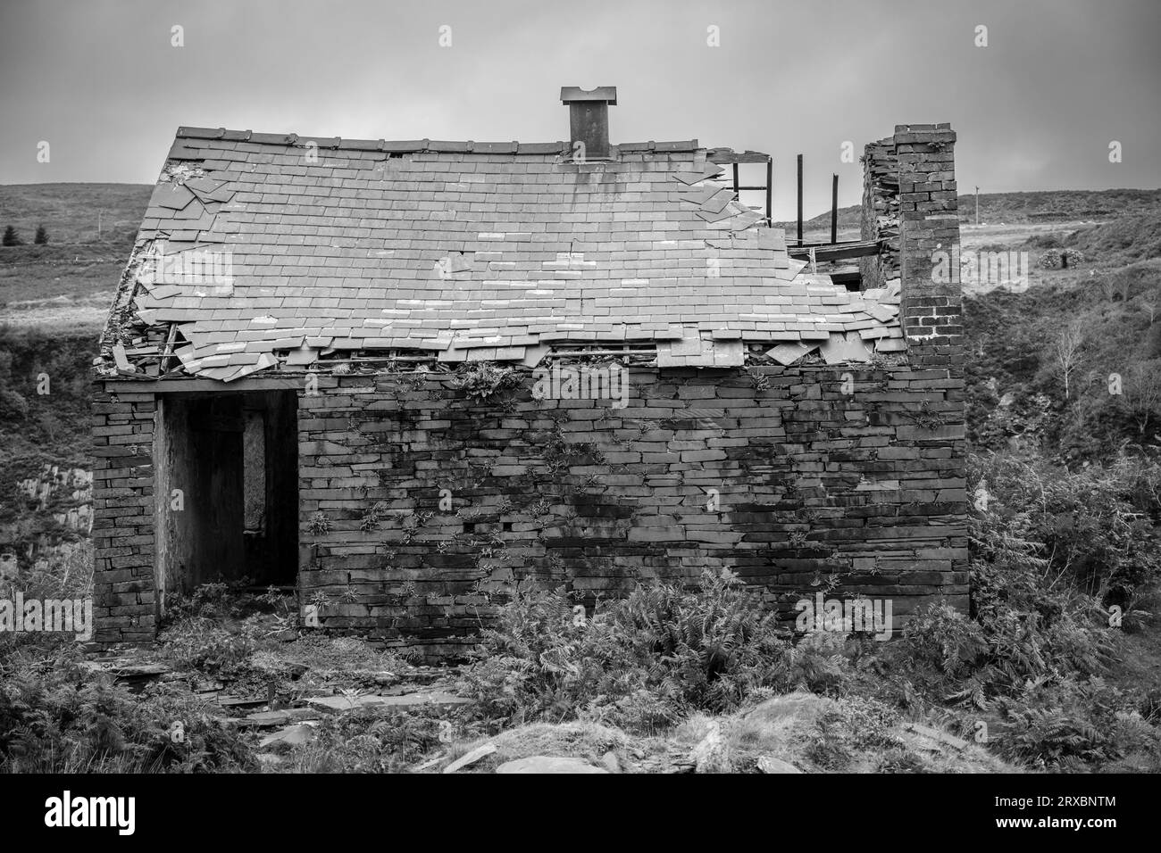 Views of Dorothea Slate Quarry, situated near the villages of Nantlle ...