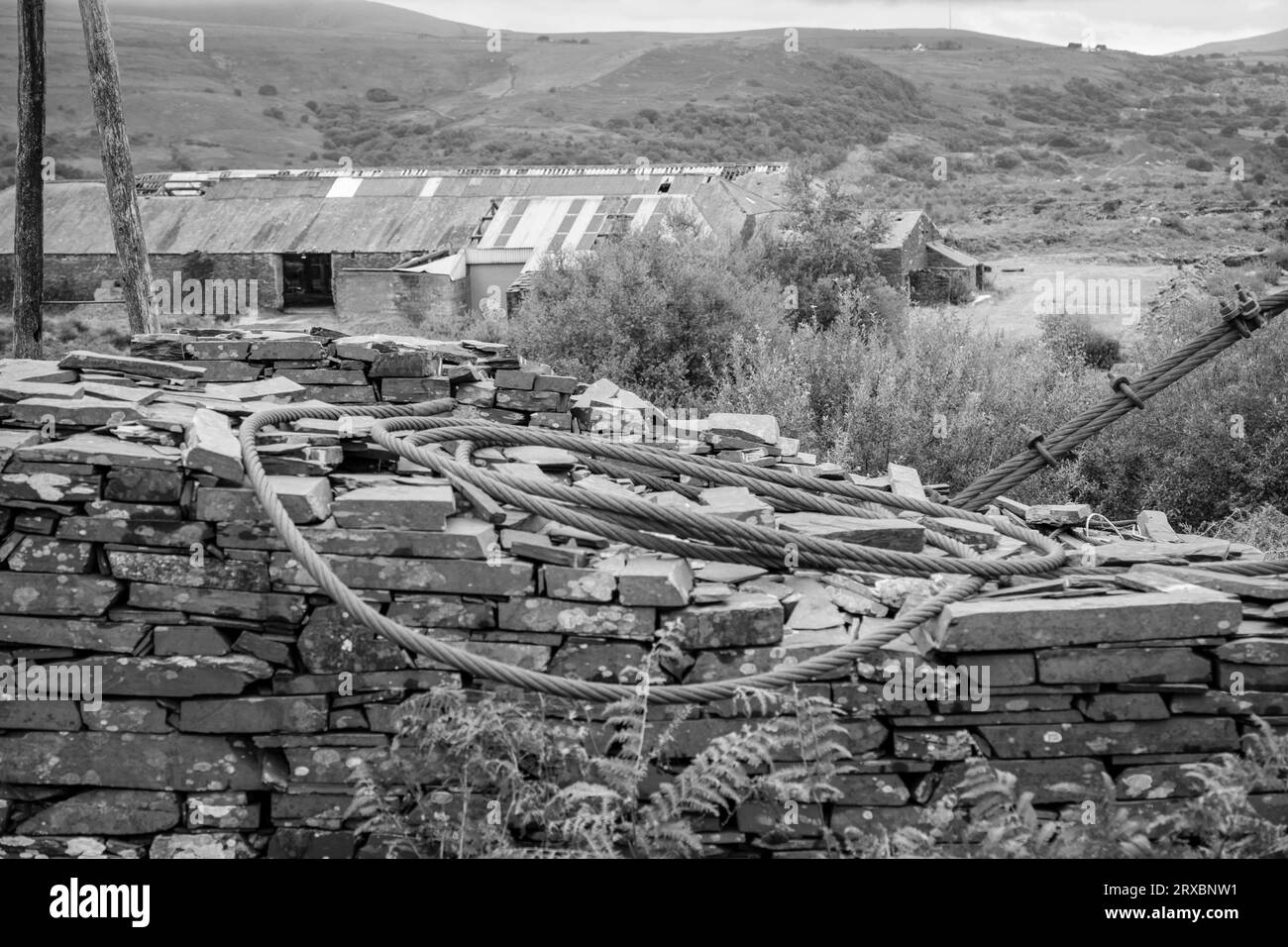 Views of Dorothea Slate Quarry, situated near the villages of Nantlle ...