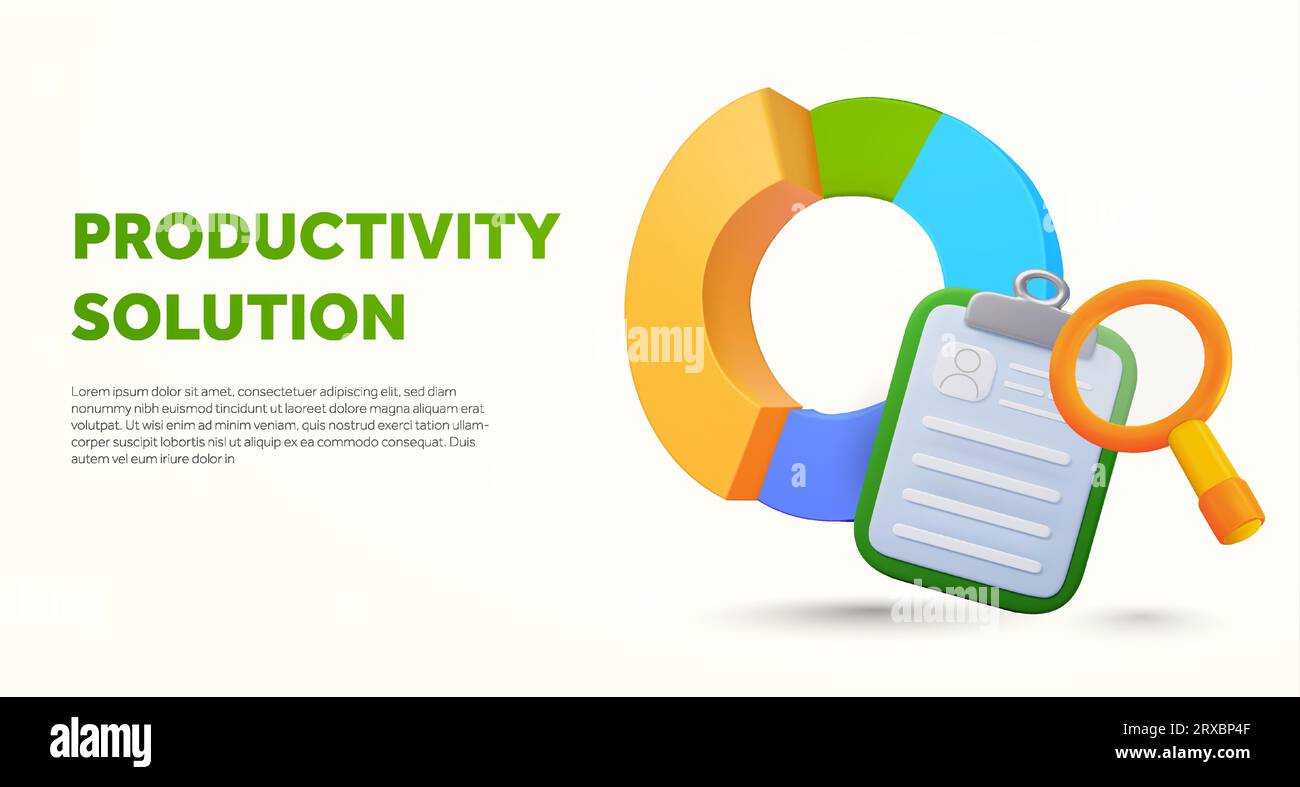 Business operation analysis solution banner template with donut chart ...