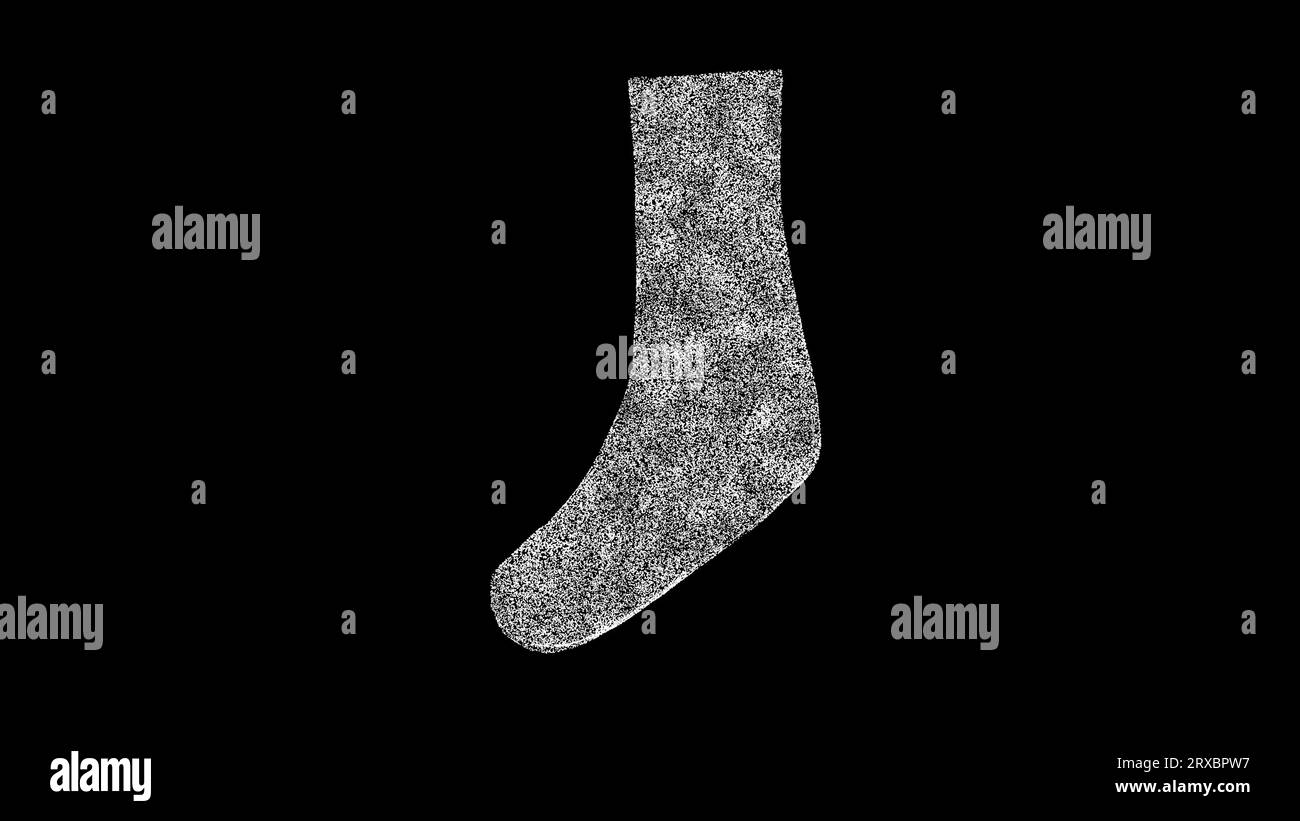 3D sock rotates on black background. Clothing and Fashion concept ...