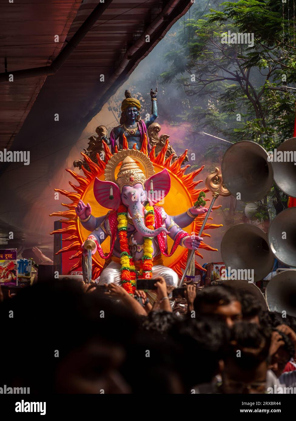 Mumbai, India - September 09,2022: Devotees bid adieu to Lord Ganesha ...