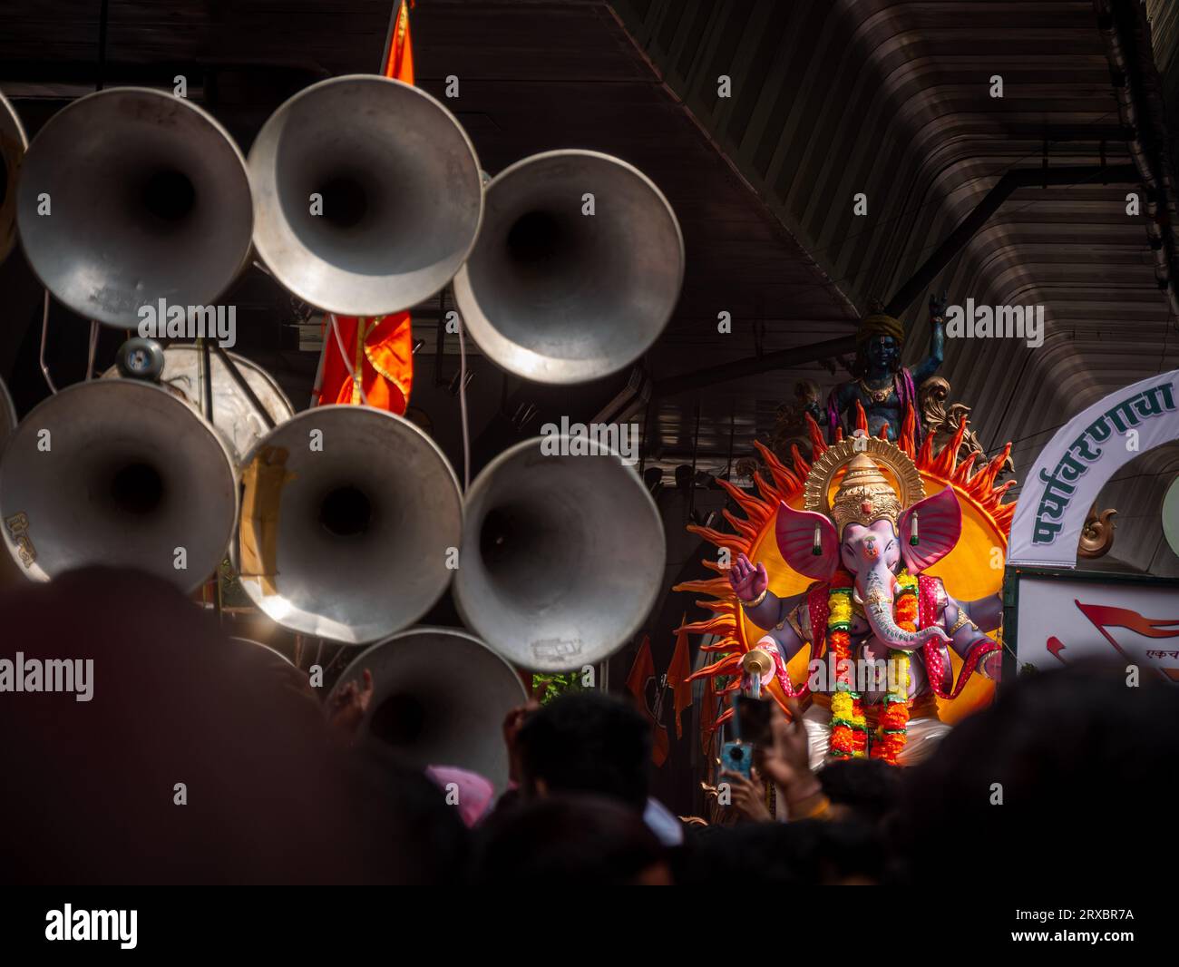 Mumbai, India - September 09,2022: Devotees bid adieu to Lord Ganesha ...