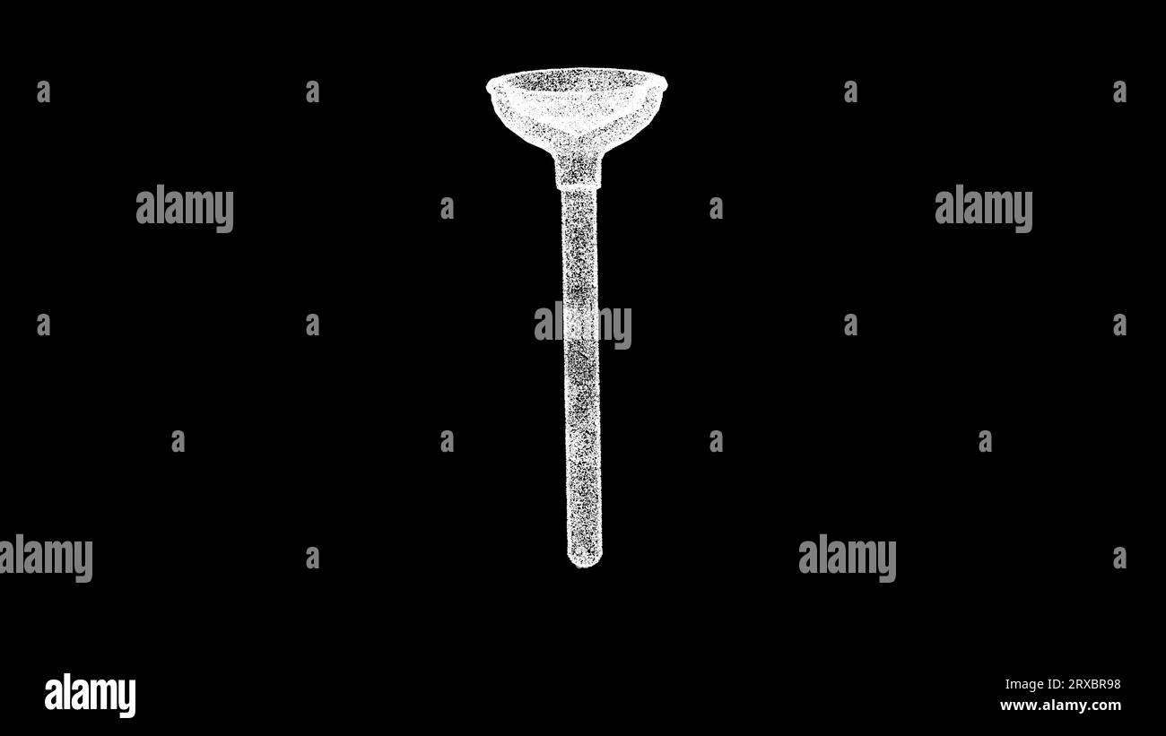 3D Plunger rotates on black background. Cleaning concept. Cleaning ...