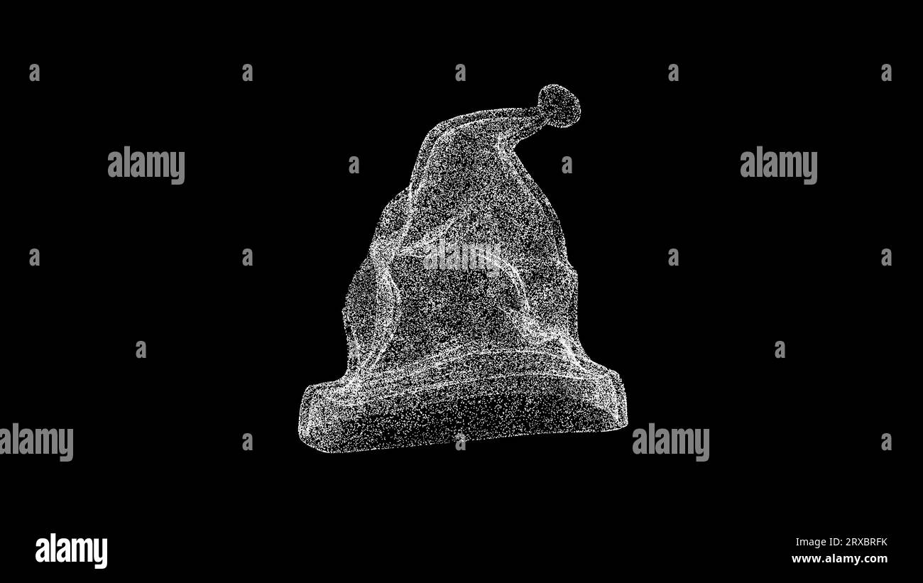 3D Wizard hat on black background. Fabulous concept. Magic Cap ...