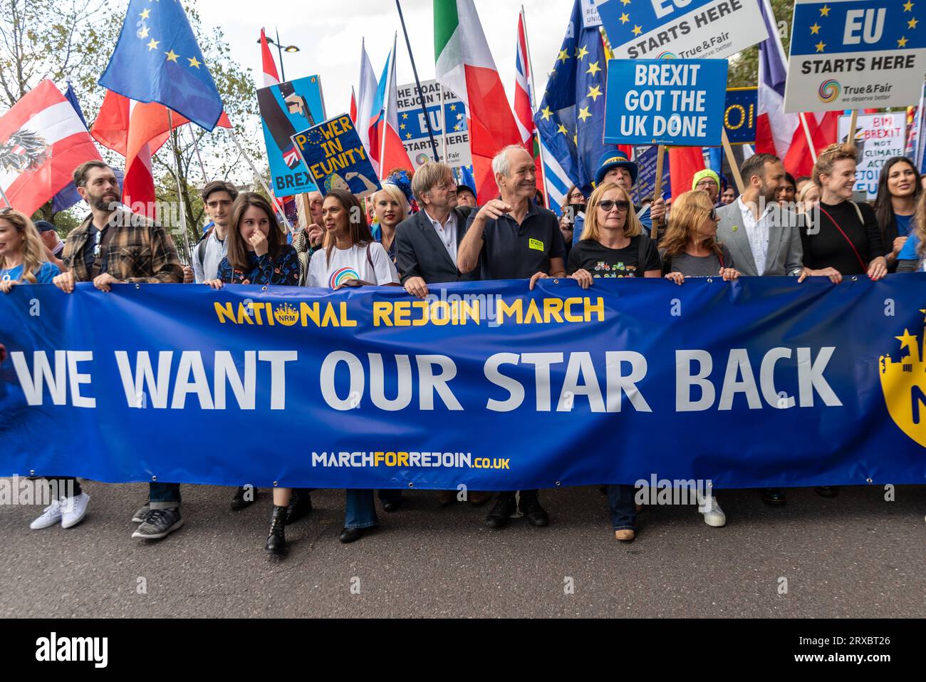 National Rejoin March II in London, UK. Protest rally campaigning for ...
