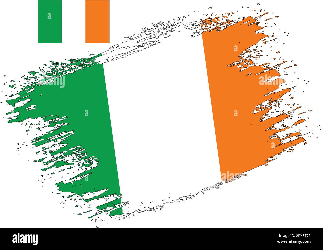 Brush Design Ireland Flag Vector Stock Vector Image & Art - Alamy