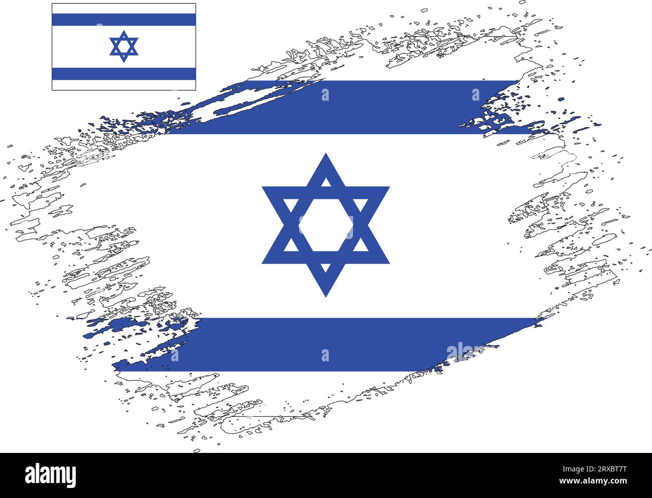 Brush Design Israel Flag Vector Stock Vector Image & Art - Alamy