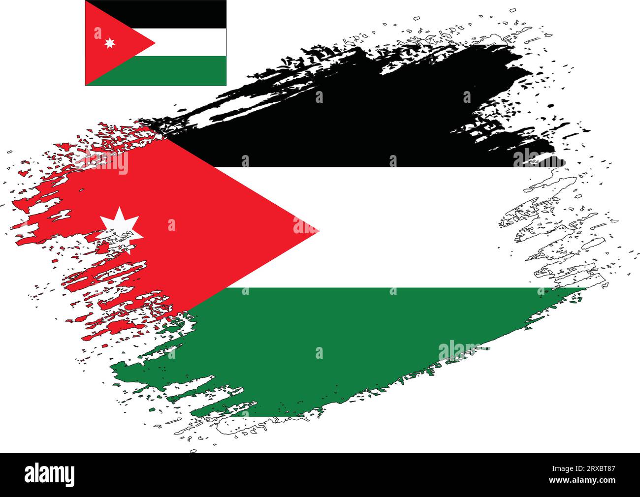 Brush Design Jordan Flag Vector Stock Vector Image & Art - Alamy