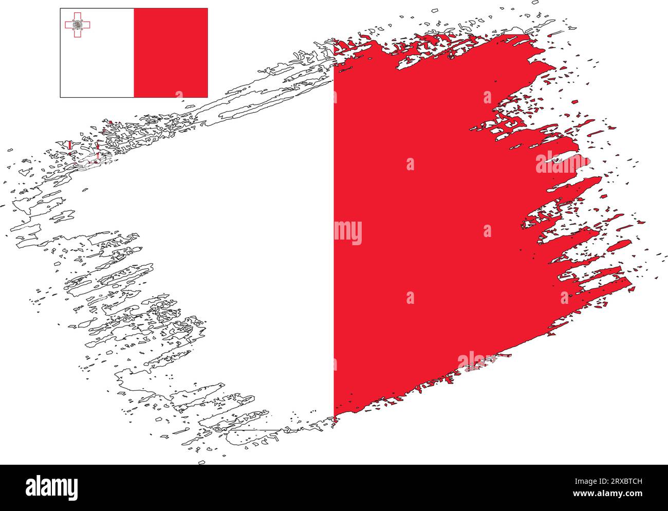Brush Design Malta Flag Vector Stock Vector Image & Art - Alamy