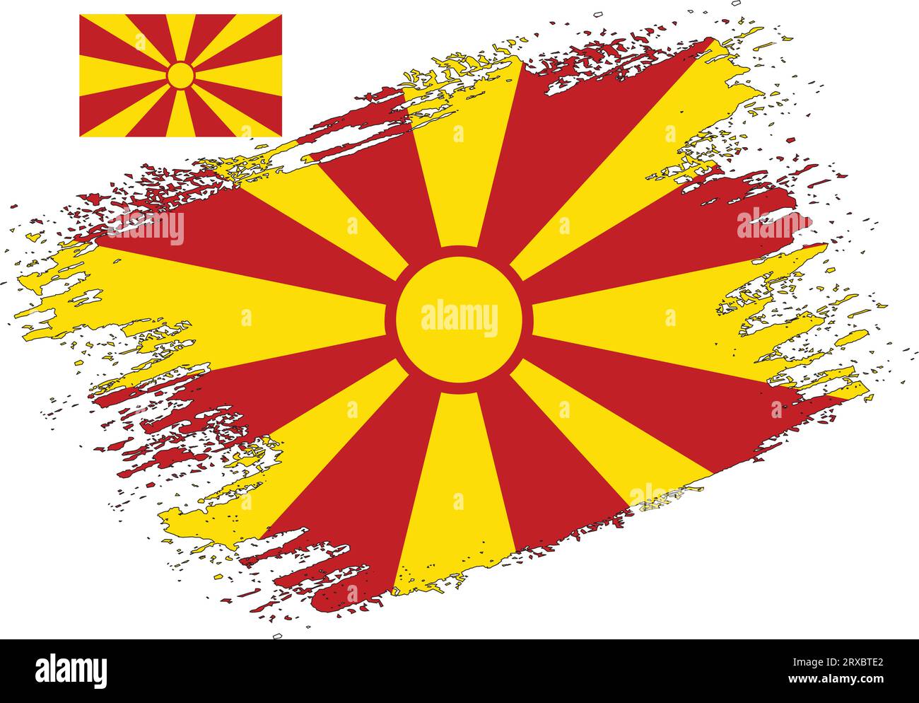 Brush Design Macedonia Flag Vector Stock Vector Image & Art - Alamy