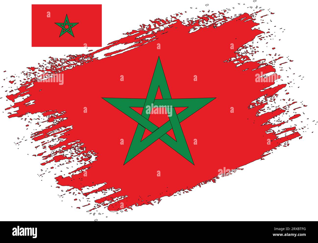 Brush Design Moroco Flag Vector Stock Vector Image & Art - Alamy
