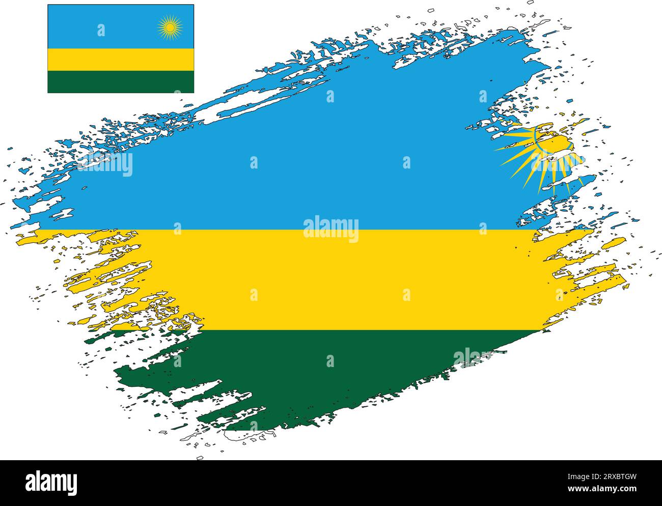 Brush Design Rwanda Flag Vector Stock Vector Image & Art - Alamy