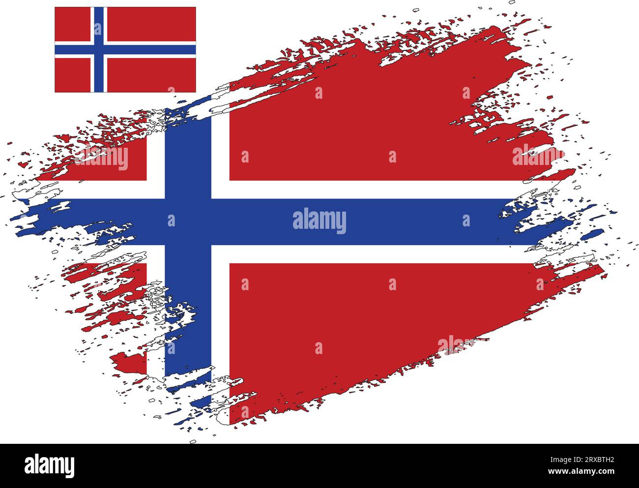 Brush Design Norway Flag Vector Stock Vector Image & Art - Alamy