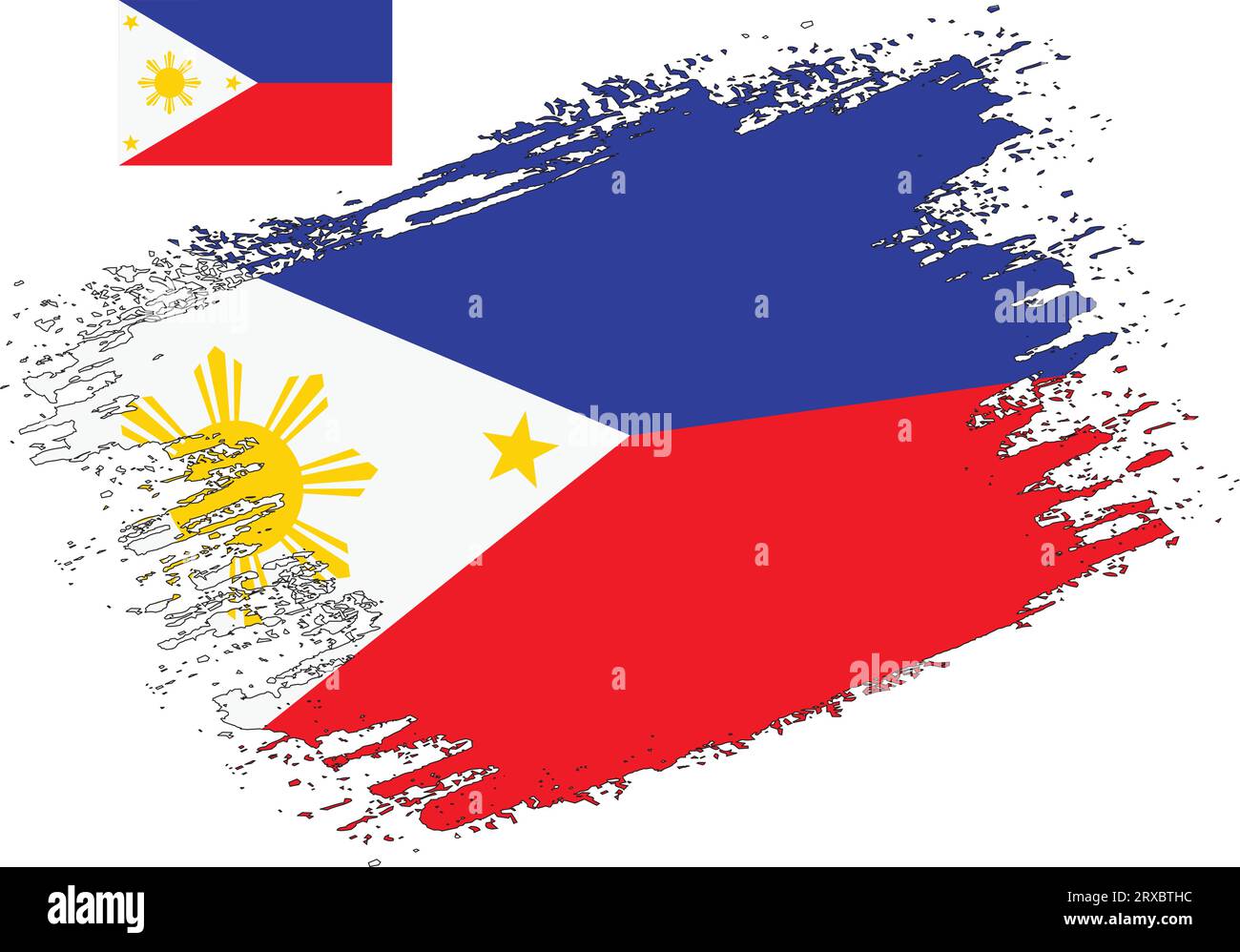 Brush Design Philippines Flag Vector Stock Vector Image & Art - Alamy