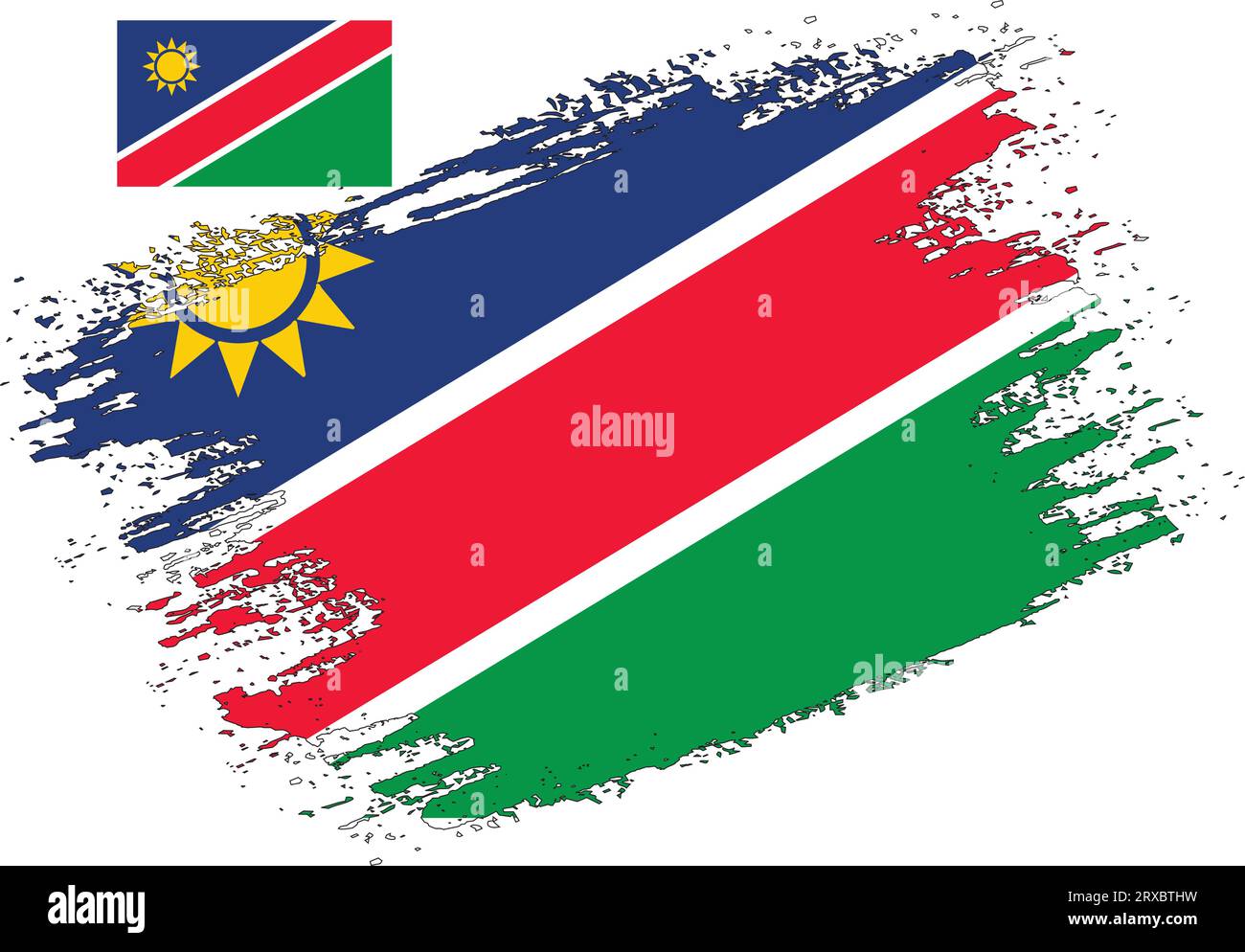 Brush Design Namibia Flag Vector Stock Vector Image & Art - Alamy