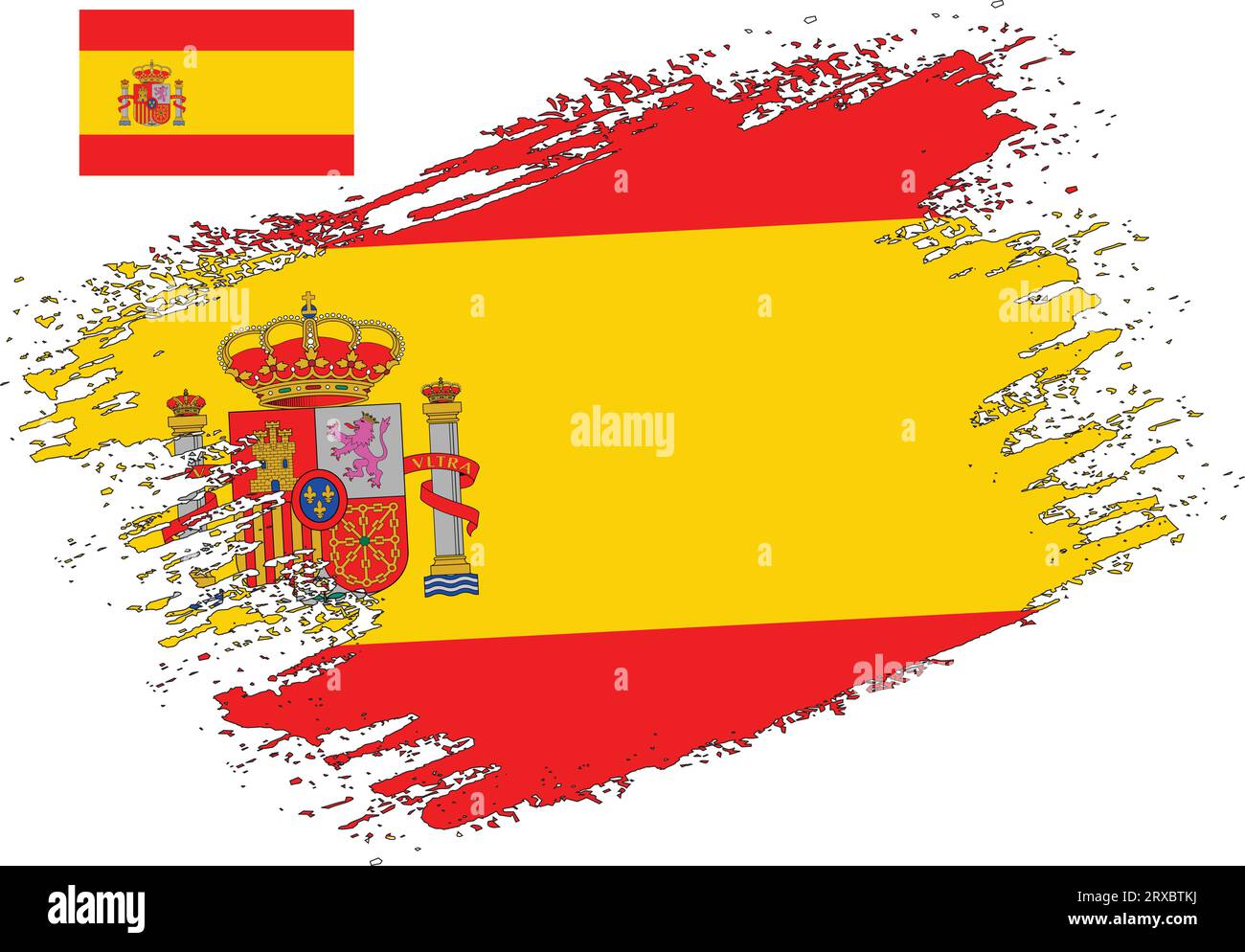 Watercolor illustration spain flag hi-res stock photography and images ...