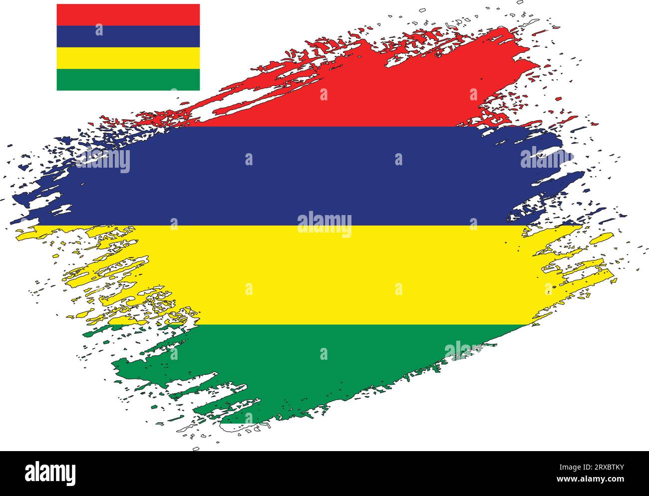 Brush Design Mauritius Flag Vector Stock Vector Image & Art - Alamy