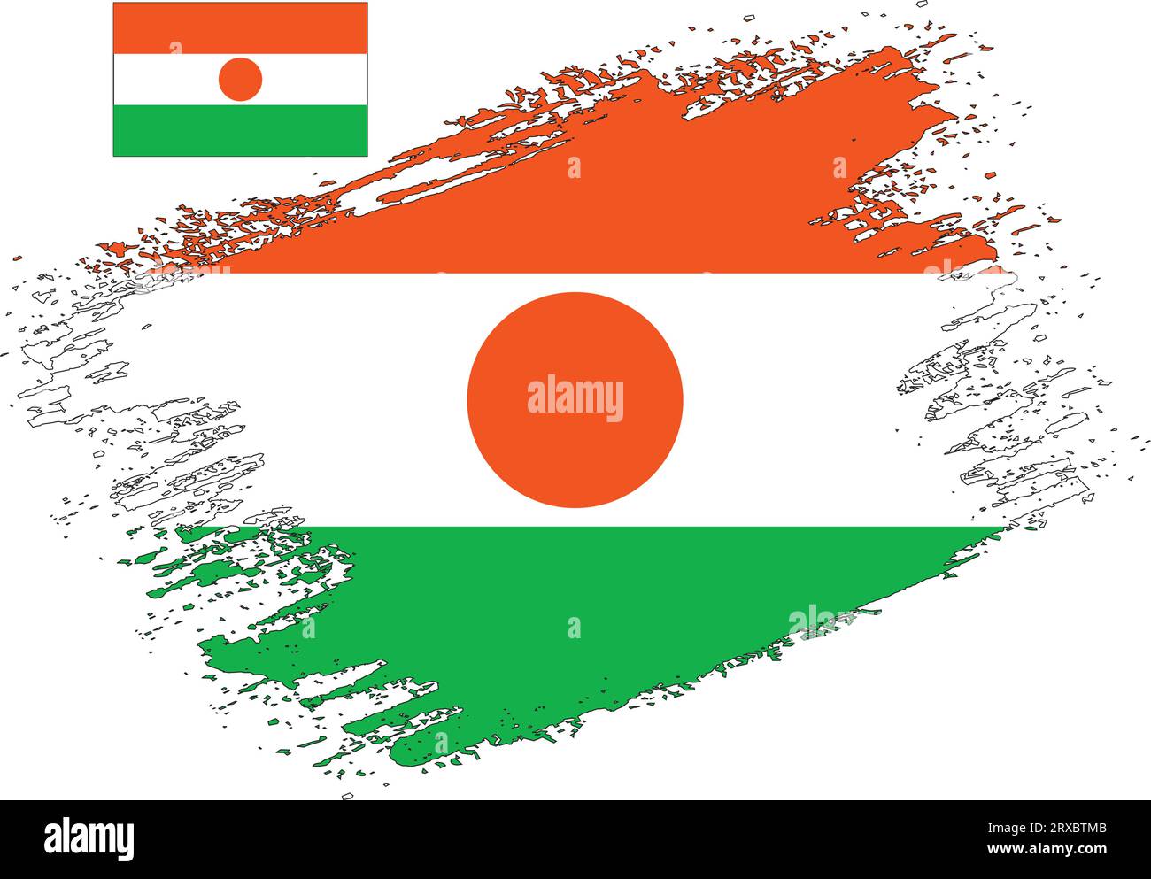 Brush Design Niger Flag Vector Stock Vector Image & Art - Alamy