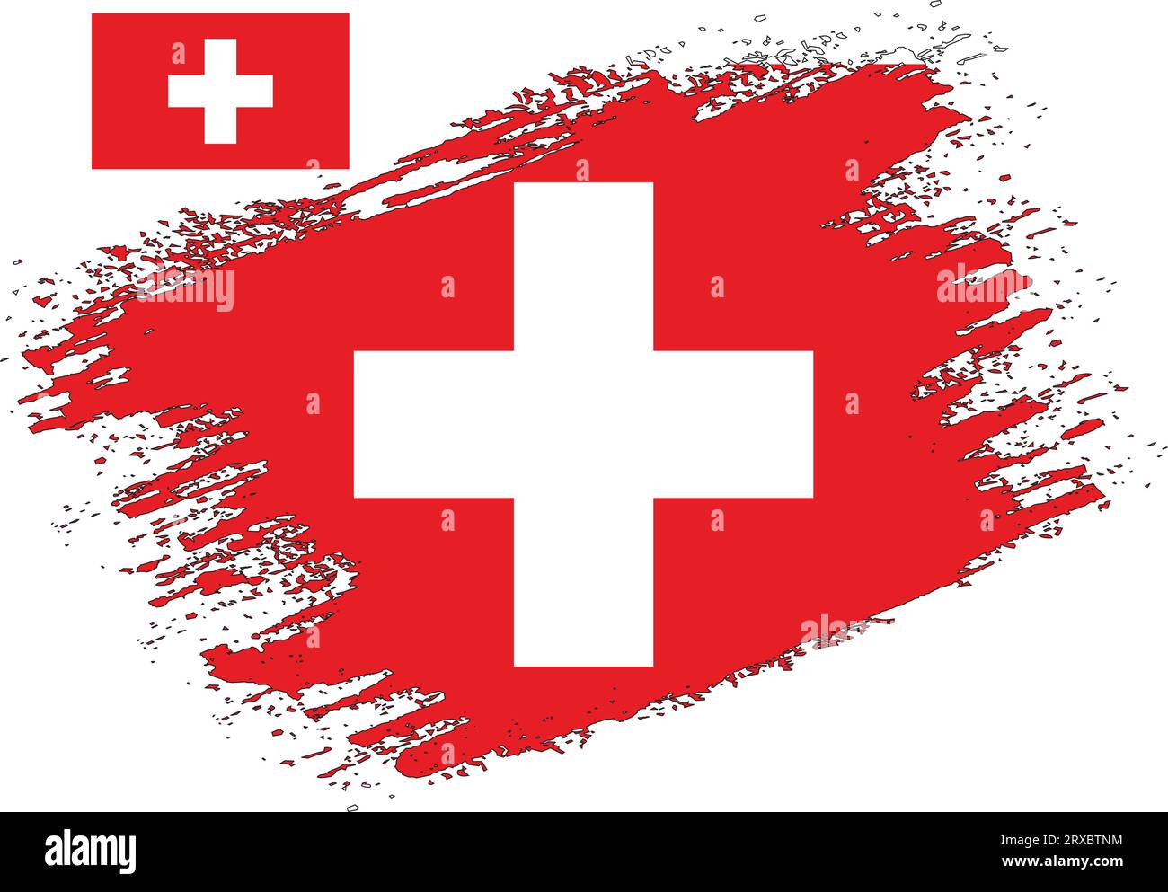 Brush Design Switzerland Flag Vector Stock Vector Image & Art - Alamy