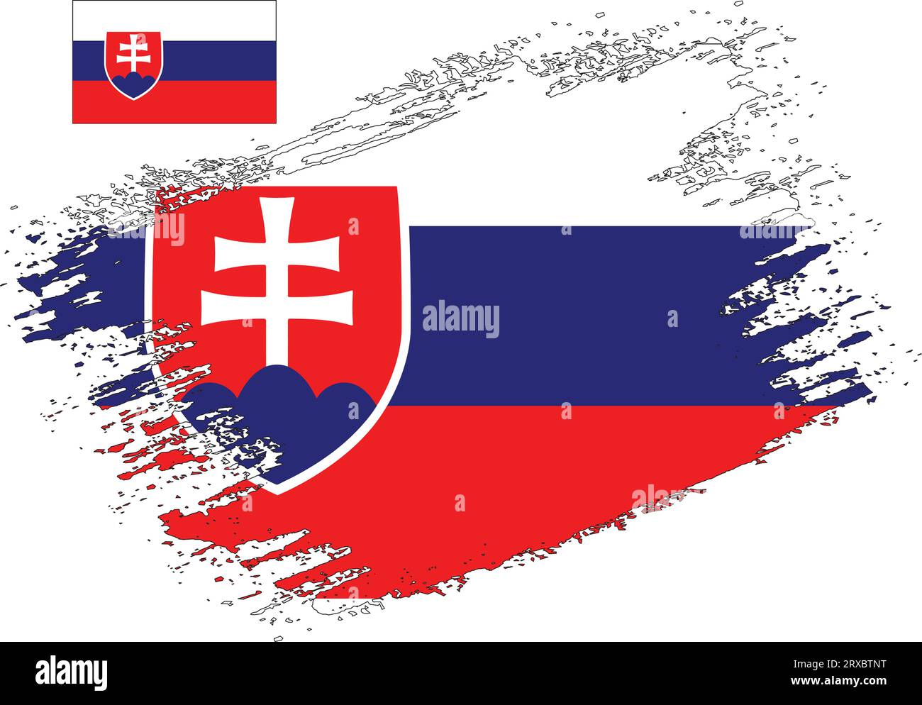 Brush Design Slovakia Flag Vector Stock Vector Image & Art - Alamy