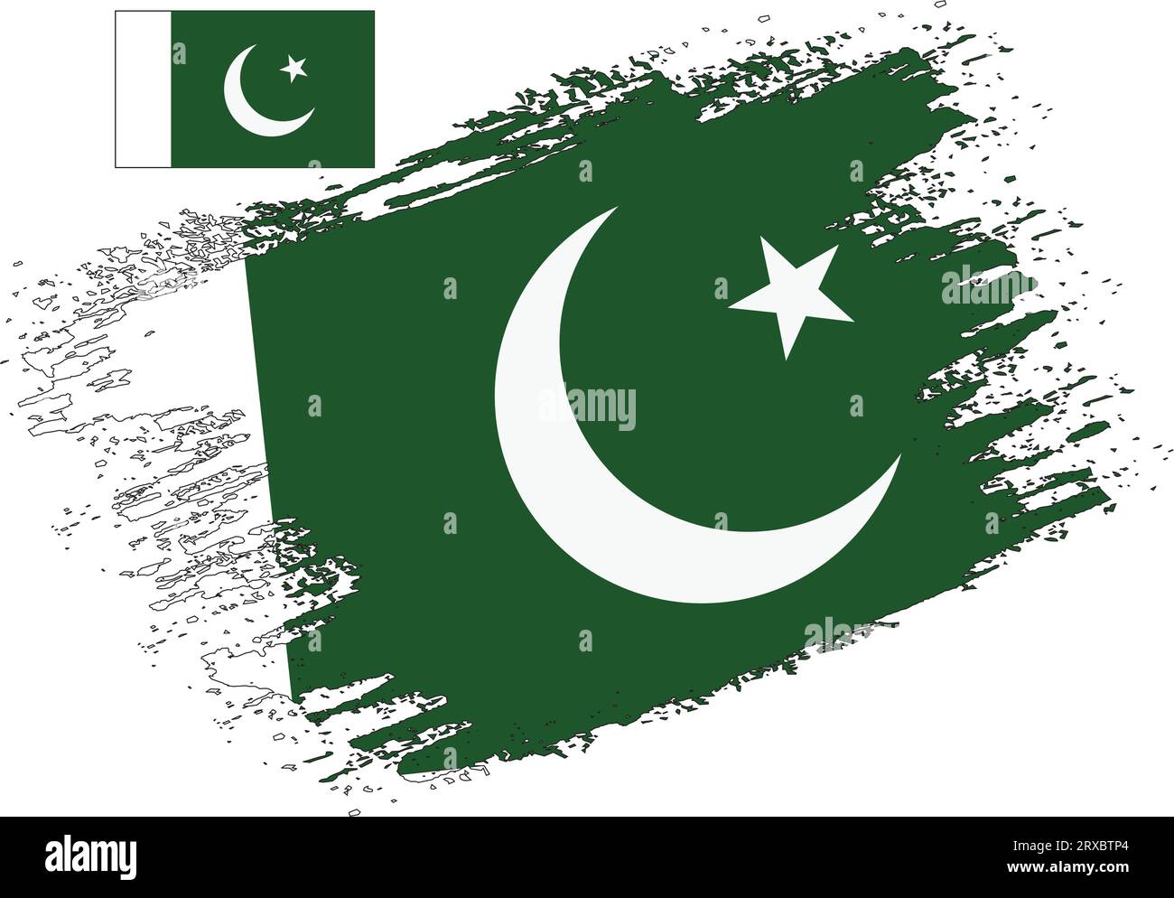 Brush Design Pakistan Flag Vector Stock Vector Image & Art - Alamy