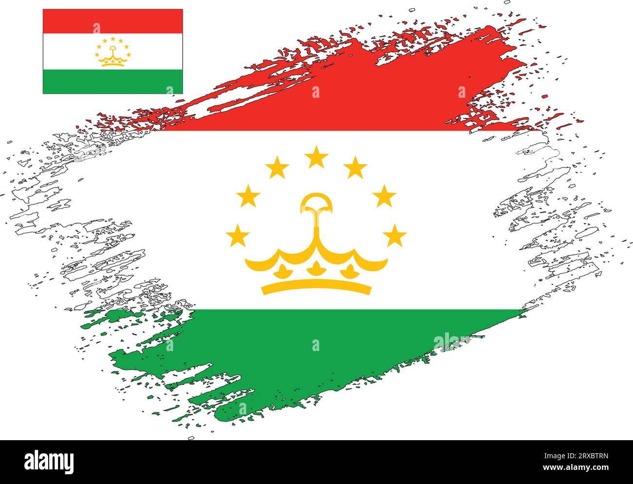 Brush Design Tajikistan Flag Vector Stock Vector Image & Art - Alamy